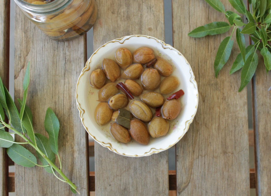 Pickled Green Almonds – Mostly Greek